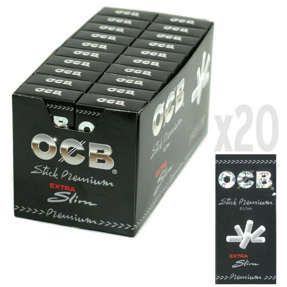 1 Box OCB Premium Black Ultra (extra) Slim Cigarette Filter Tips ( 2400 ...