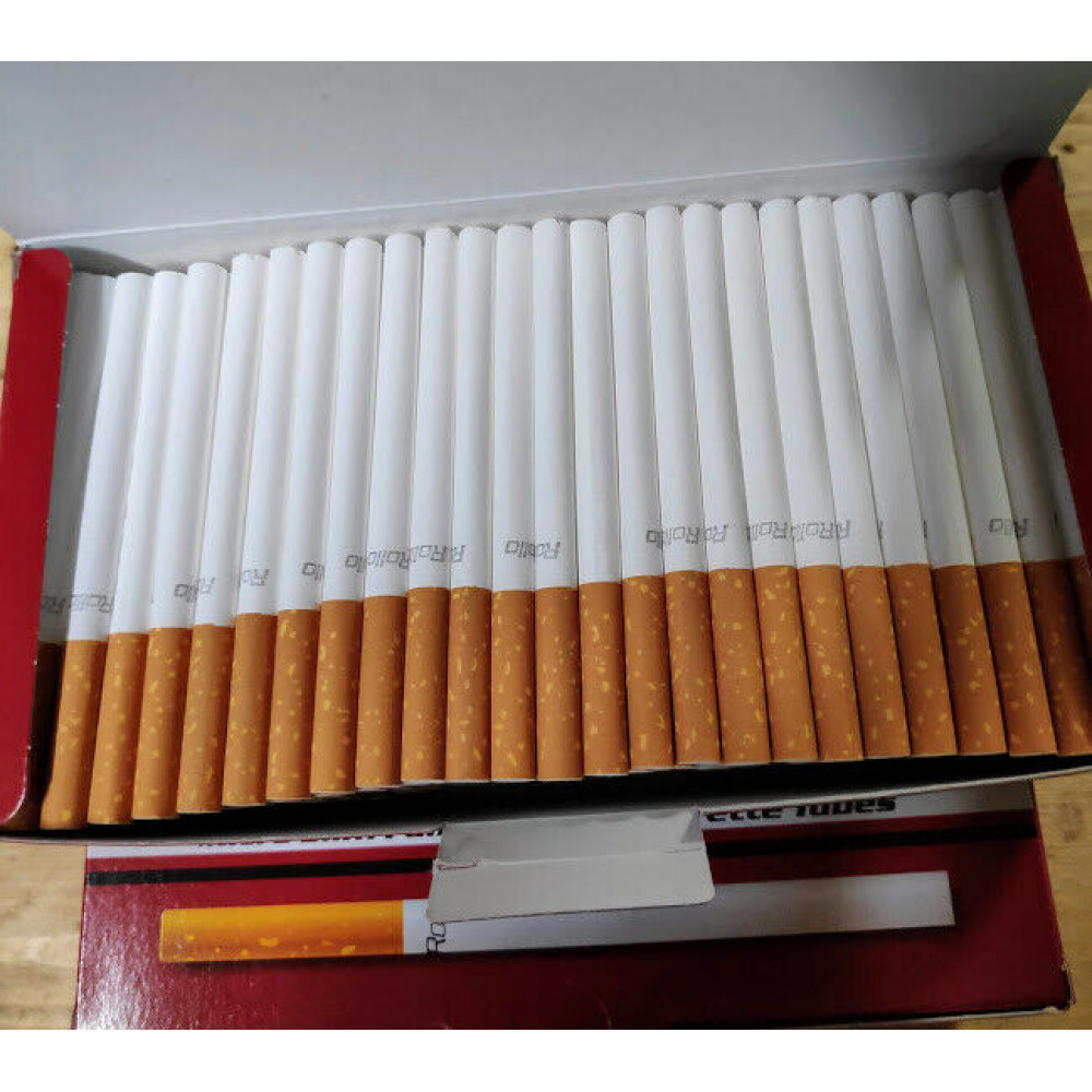 600 ROLLO RED MICRO SLIM 5.5mm CIGARETTE TUBES ENJOY SMOKING SAVE TOBACCO