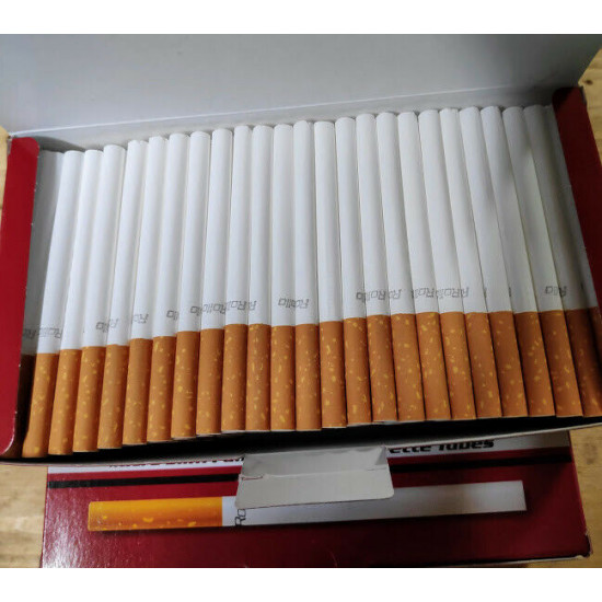 600 ROLLO RED MICRO SLIM 5.5mm CIGARETTE TUBES ENJOY SMOKING SAVE TOBACCO