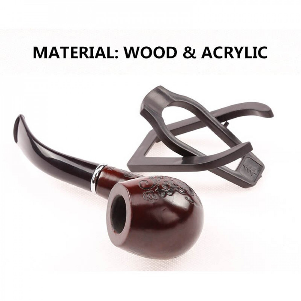 Classic Bent Pipes Wooden Smoking Pipe With Beautiful Carve Patterns ...