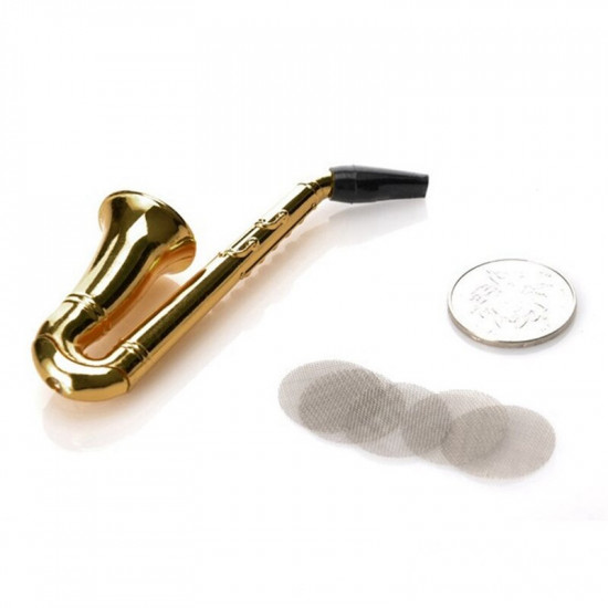 SWSMOK Sax Small Saxophone Portable Smoke Tobacco Herb Smoking Pipes ...